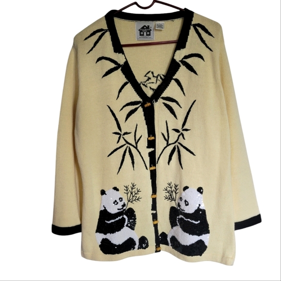 Storybook Knits | Sweaters | Storybook Knits Vintage Sequin Pandabamboo ...